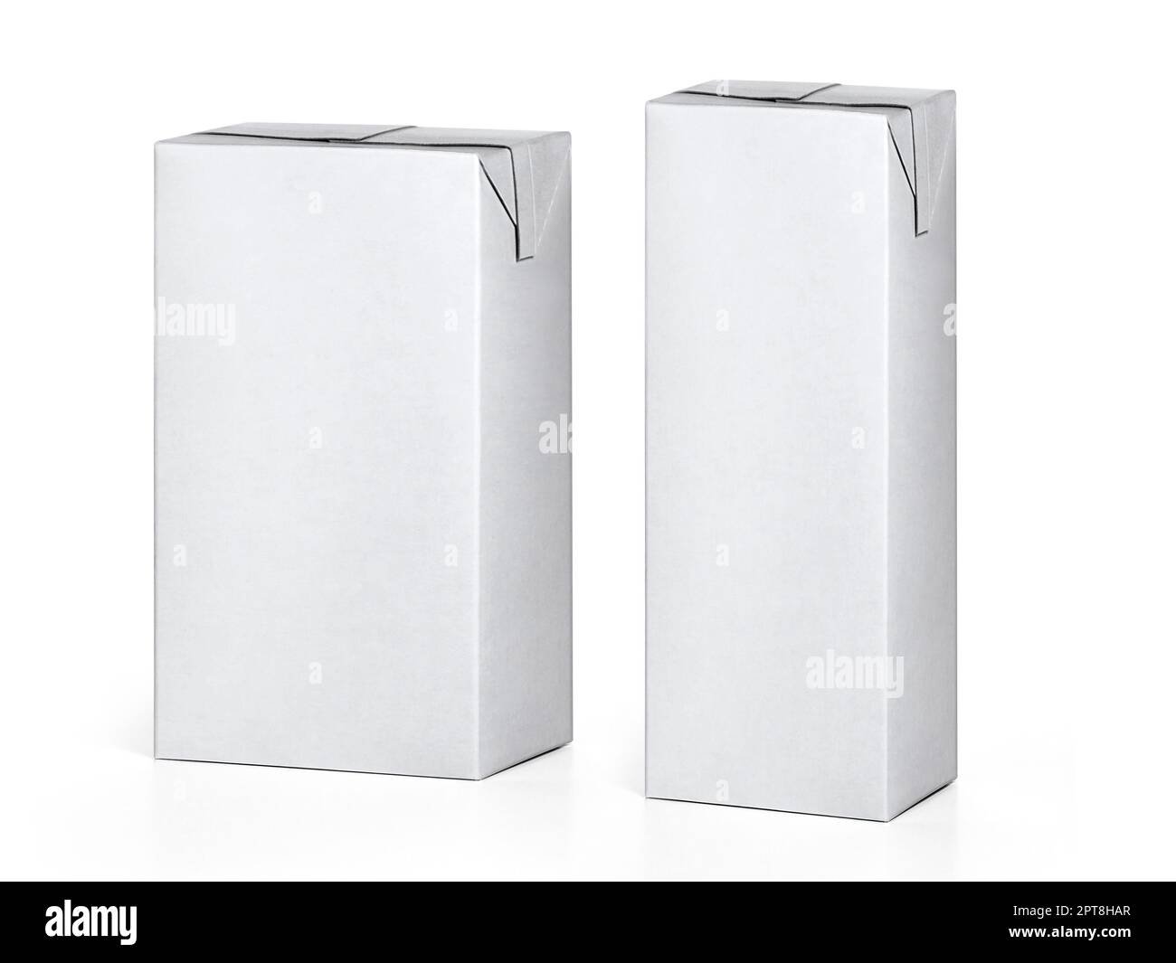 Milk and juice carton packages isolated on white background Stock Photo ...