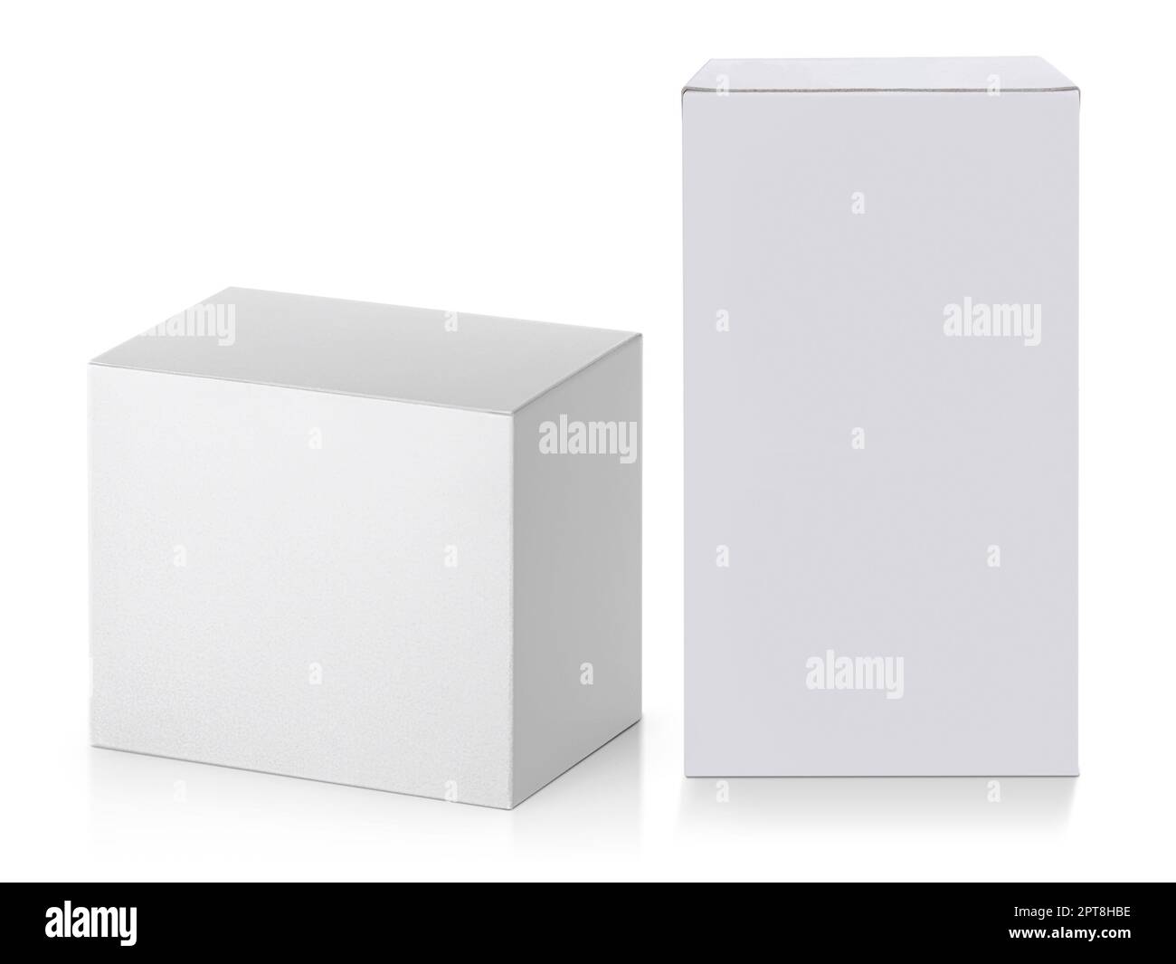blank packaging white cardboard box isolated on white background ready ...