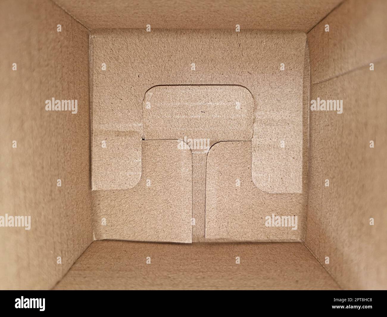 Empty open rectangular cardboard box close up Stock Photo - Alamy