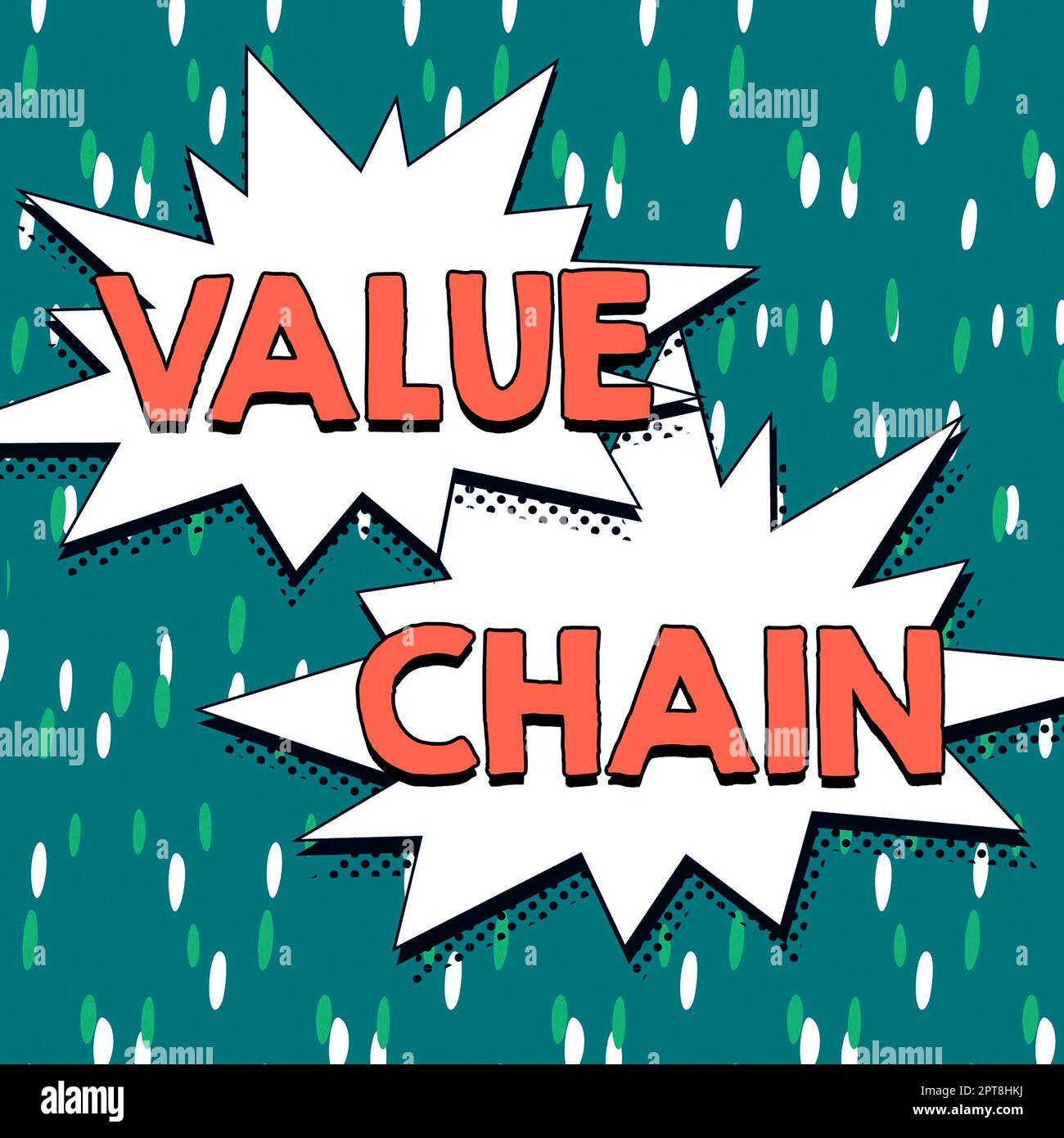 Writing Displaying Text Value Chain Concept Meaning Set Of Functional
