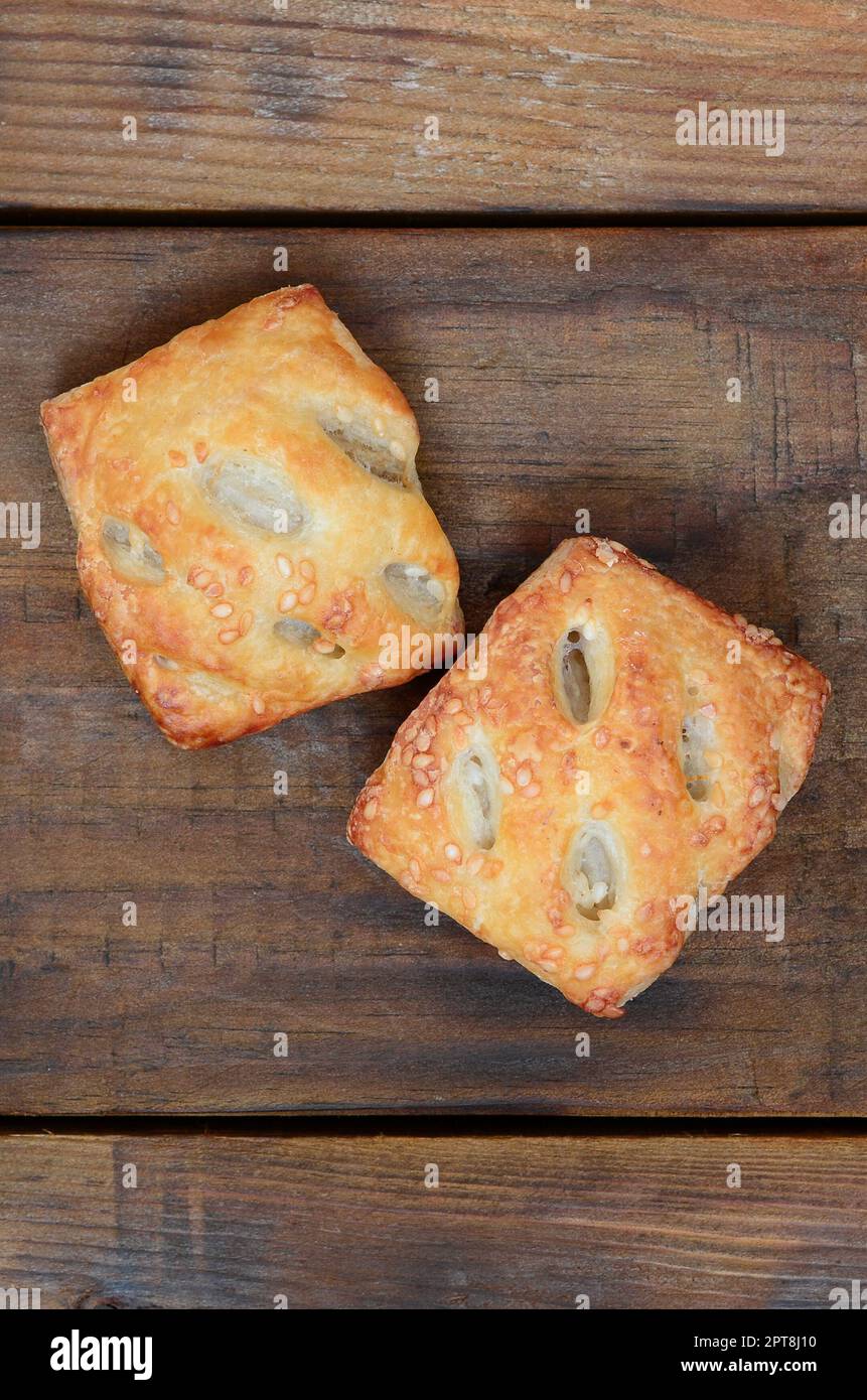 A satisfying meat patty, which combines an airy puff pastry and a ...