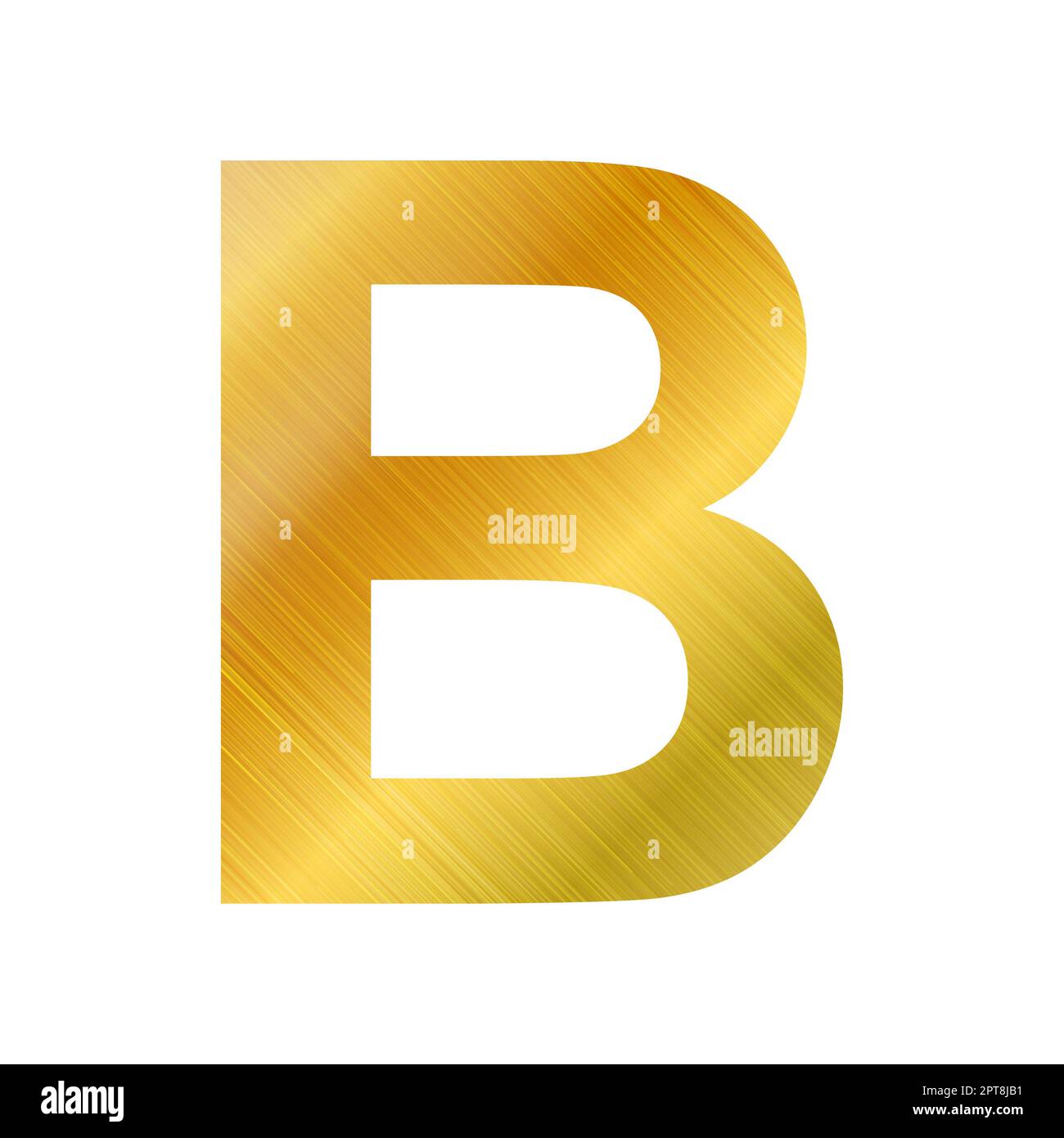 English alphabet, gold texture letter B on white background - Vector ...