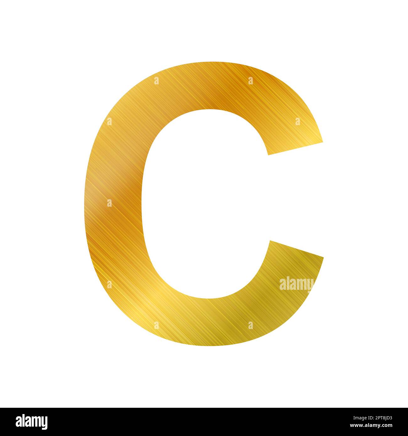 English alphabet, gold texture letter C on white background - Vector ...