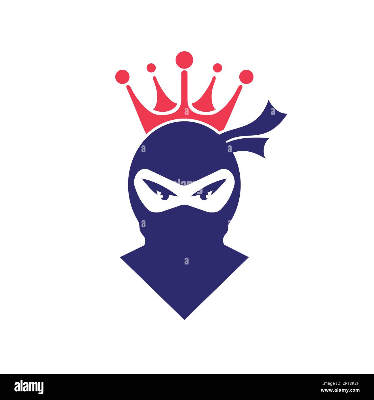 King Ninja vector logo design. Crown logo design combined with ninja ...