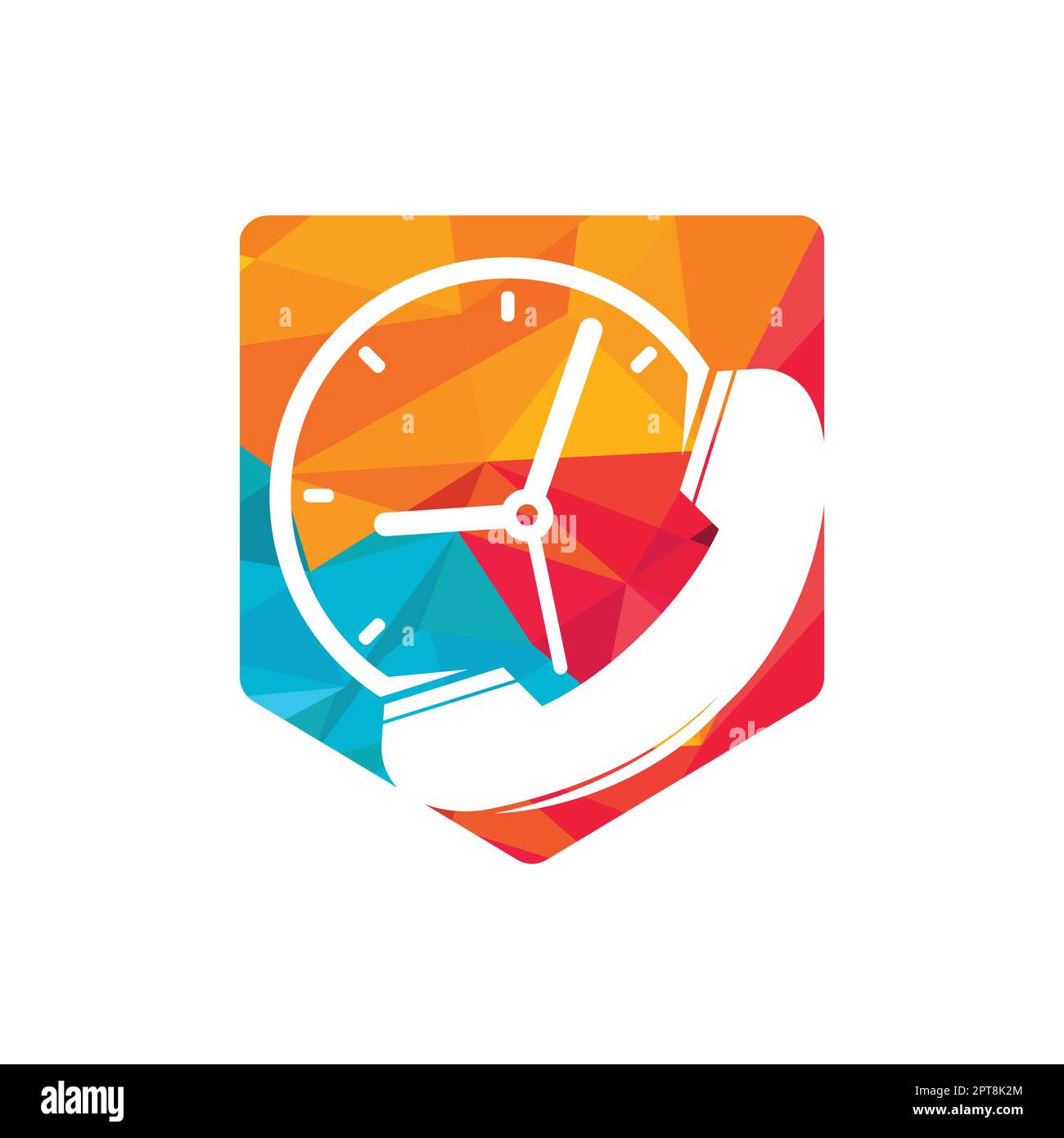 Call time vector logo design template. Support and service logo concept ...