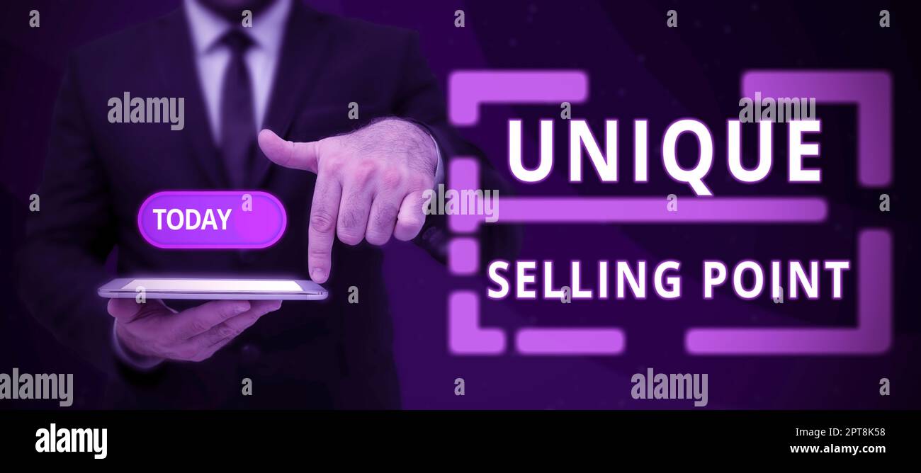 Conceptual display Unique Selling Point, Business showcase ...