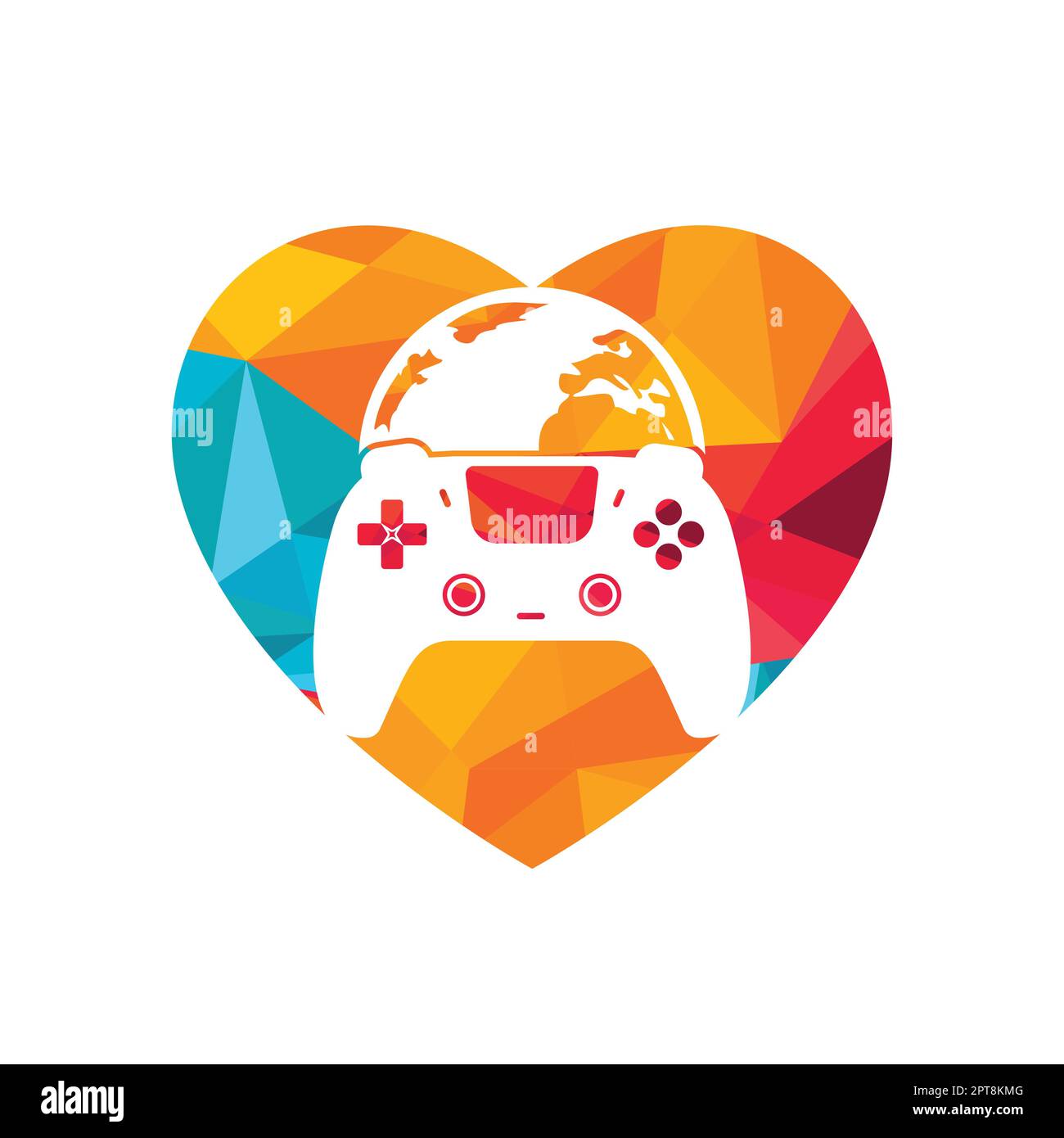 Game world vector logo design. Globe and game console vector icon logo ...