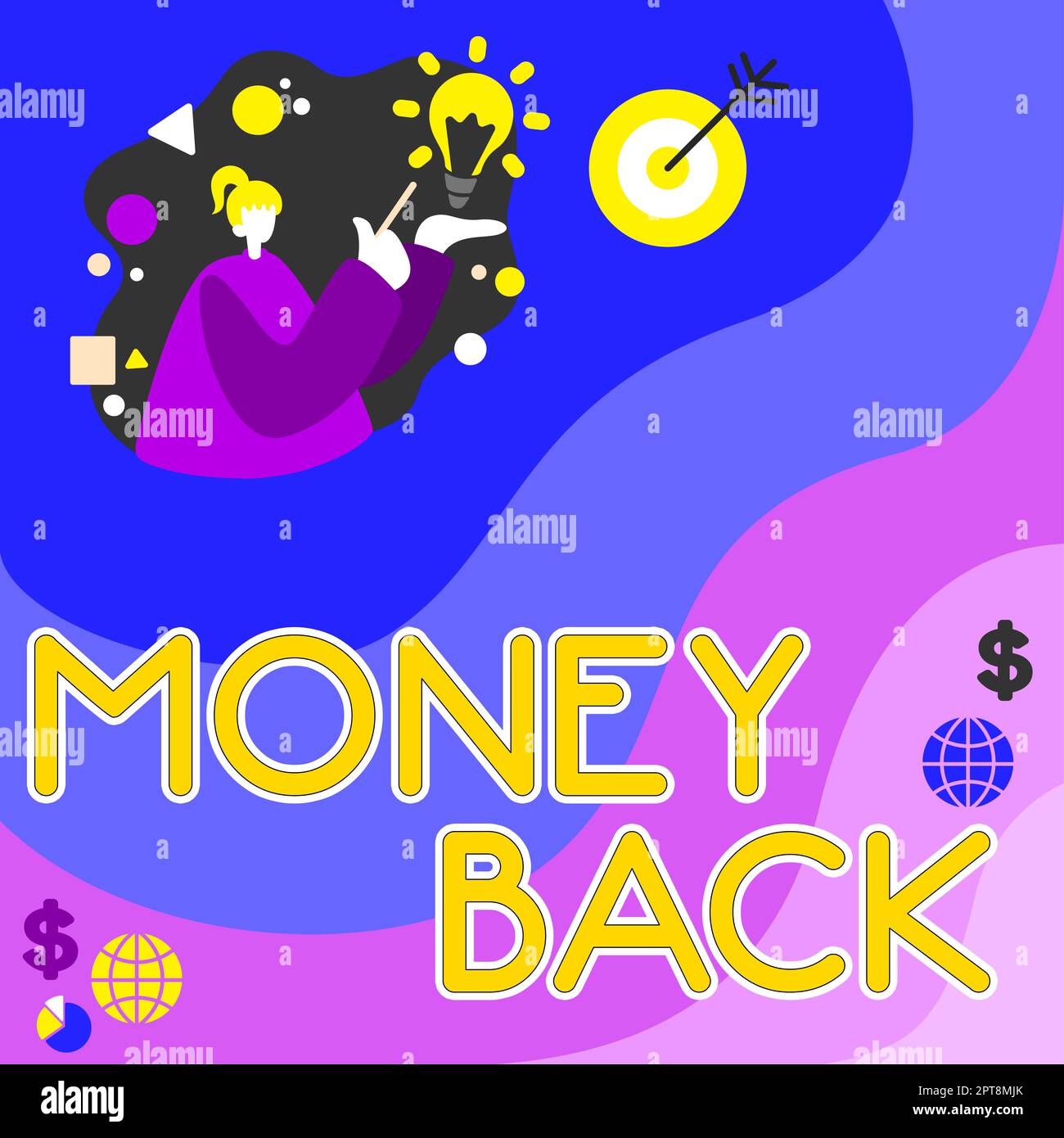 Text caption presenting Money Back, Business showcase get what you paid ...
