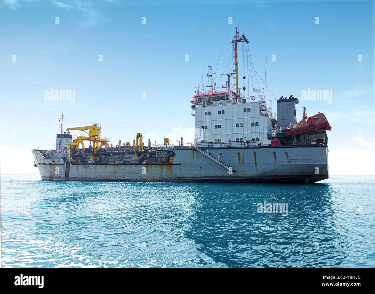 A huge ship heading for a port Stock Photo - Alamy