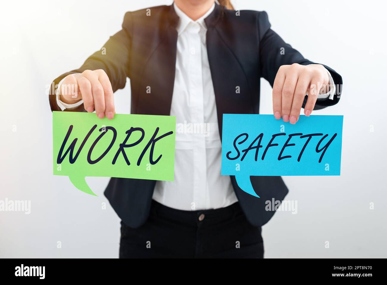 Conceptual caption Work Safety, Word Written on preventive measures ...