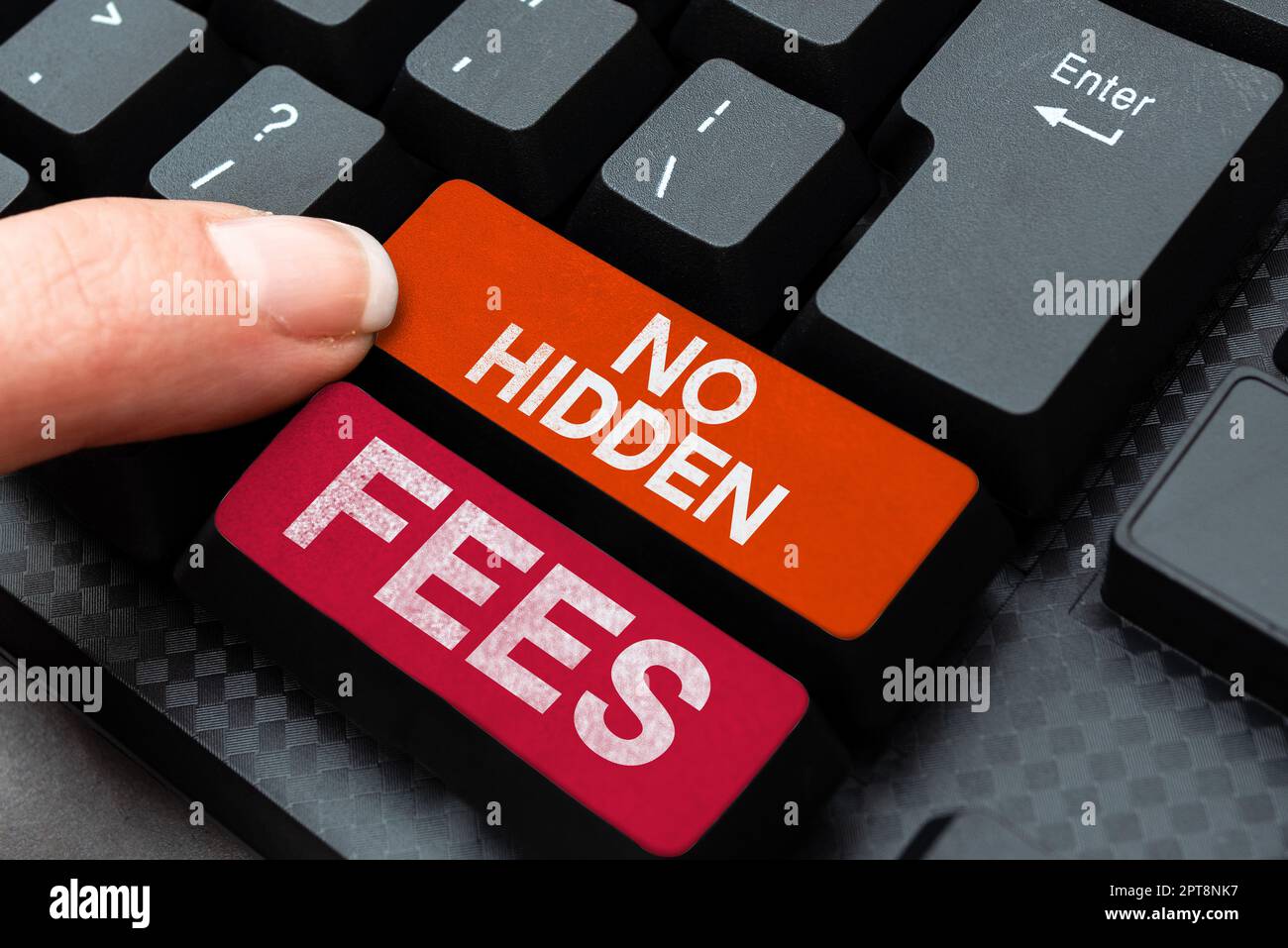 Text sign showing No Hidden Fees, Conceptual photo without or zero bank ...
