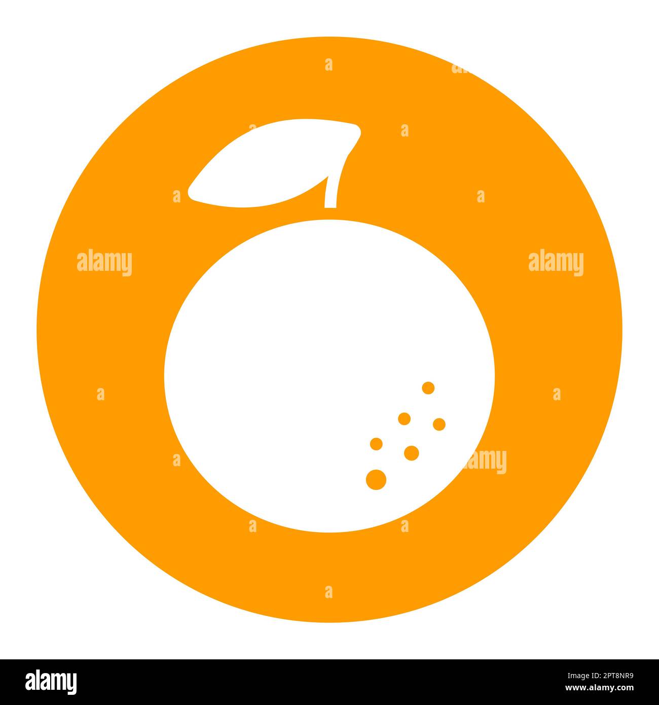 Orange vector glyph icon. Graph symbol for food and drinks web site ...