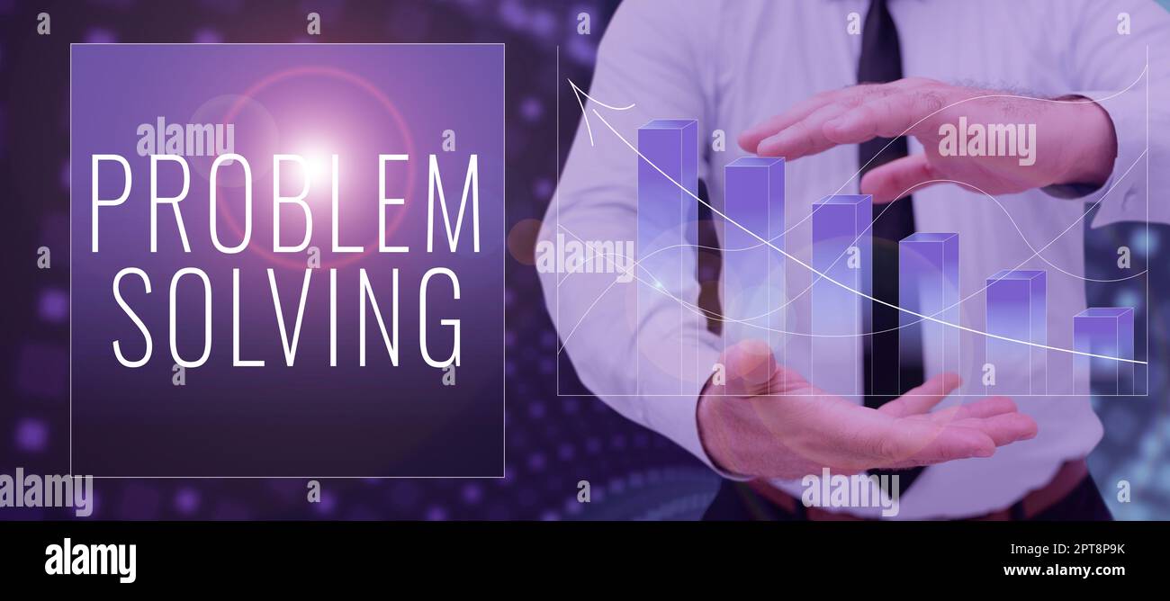 Writing Displaying Text Problem Solving Concept Meaning Having A Good Capability Of Finding A