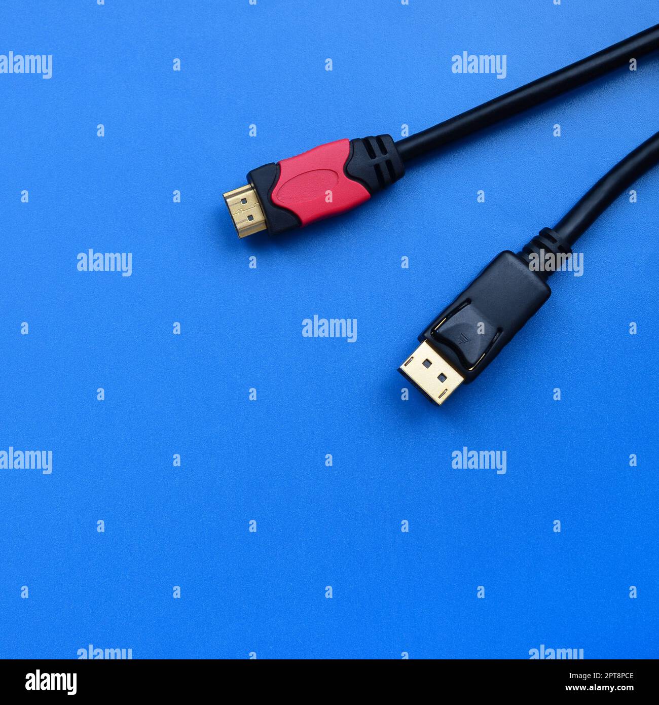 Audio video HDMI computer cable plug and 20-pin male DisplayPort gold ...