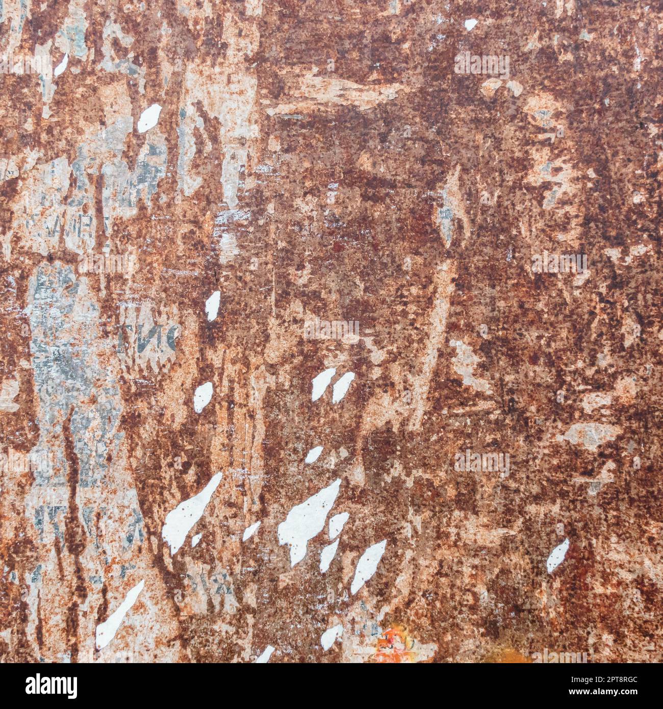 Rusted metal background, with torn pieces of paper Stock Photo - Alamy