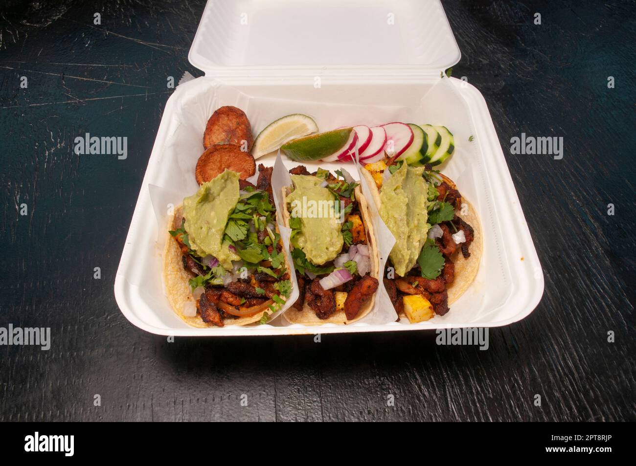 Authentic tex mex mexican cuisine known as a Al Pastor Taco Stock Photo ...