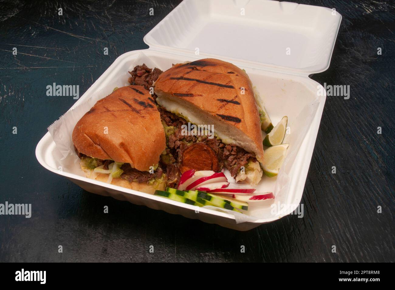 Delicious mexican food cuisine known as a asada torta Stock Photo - Alamy