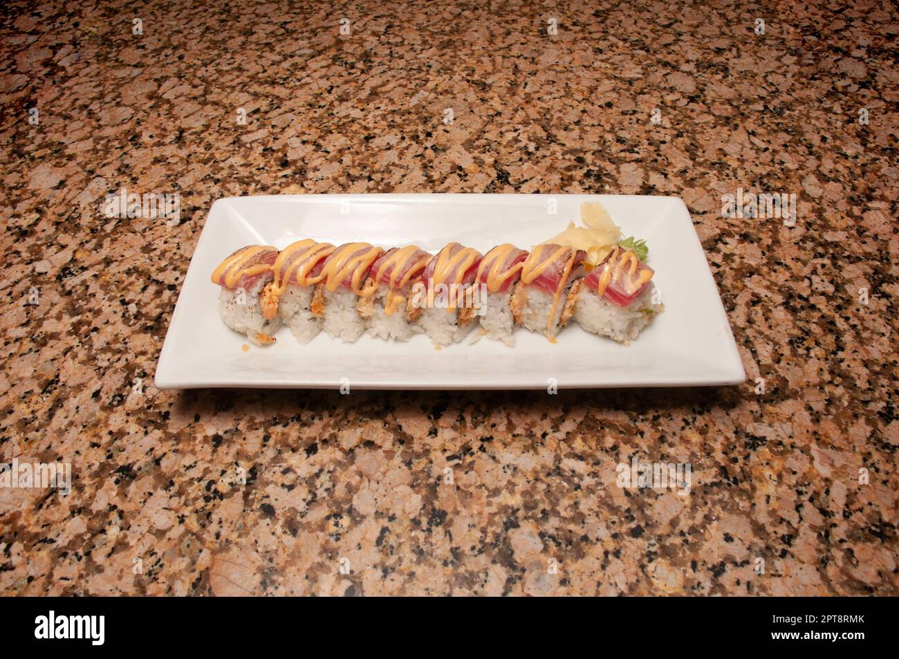 Traditional and authentic Japanese cusine know as a Sushi Roll Stock ...
