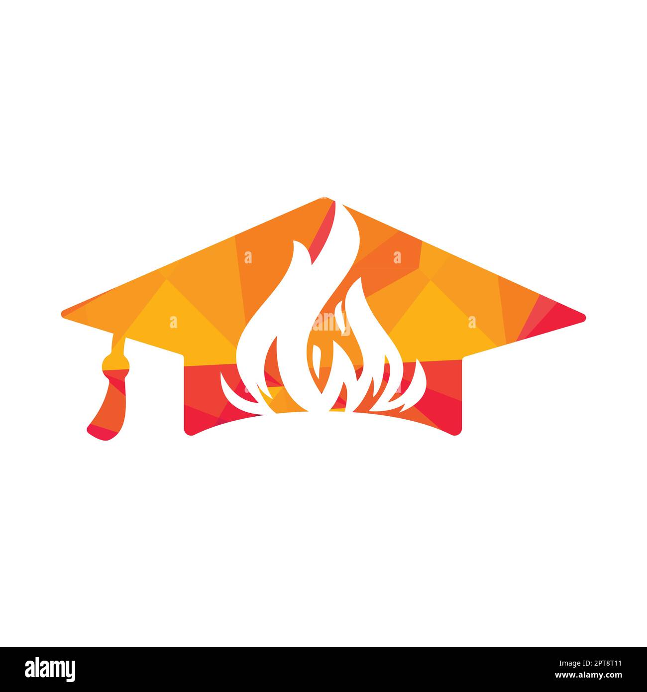 Hot education vector logo design. Graduation cap and torch combination ...