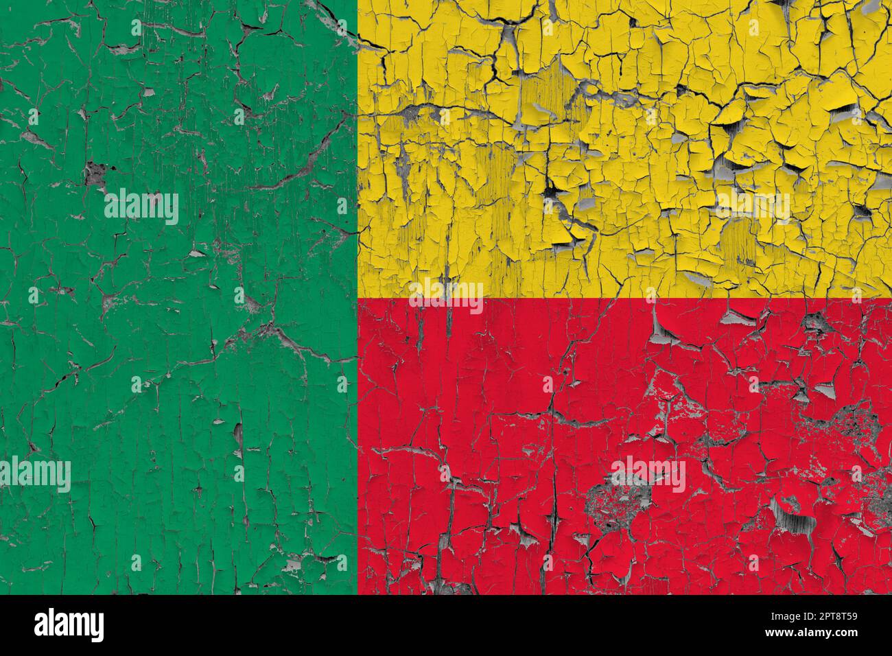 3D Flag of Benin on an old stone wall background Stock Photo - Alamy