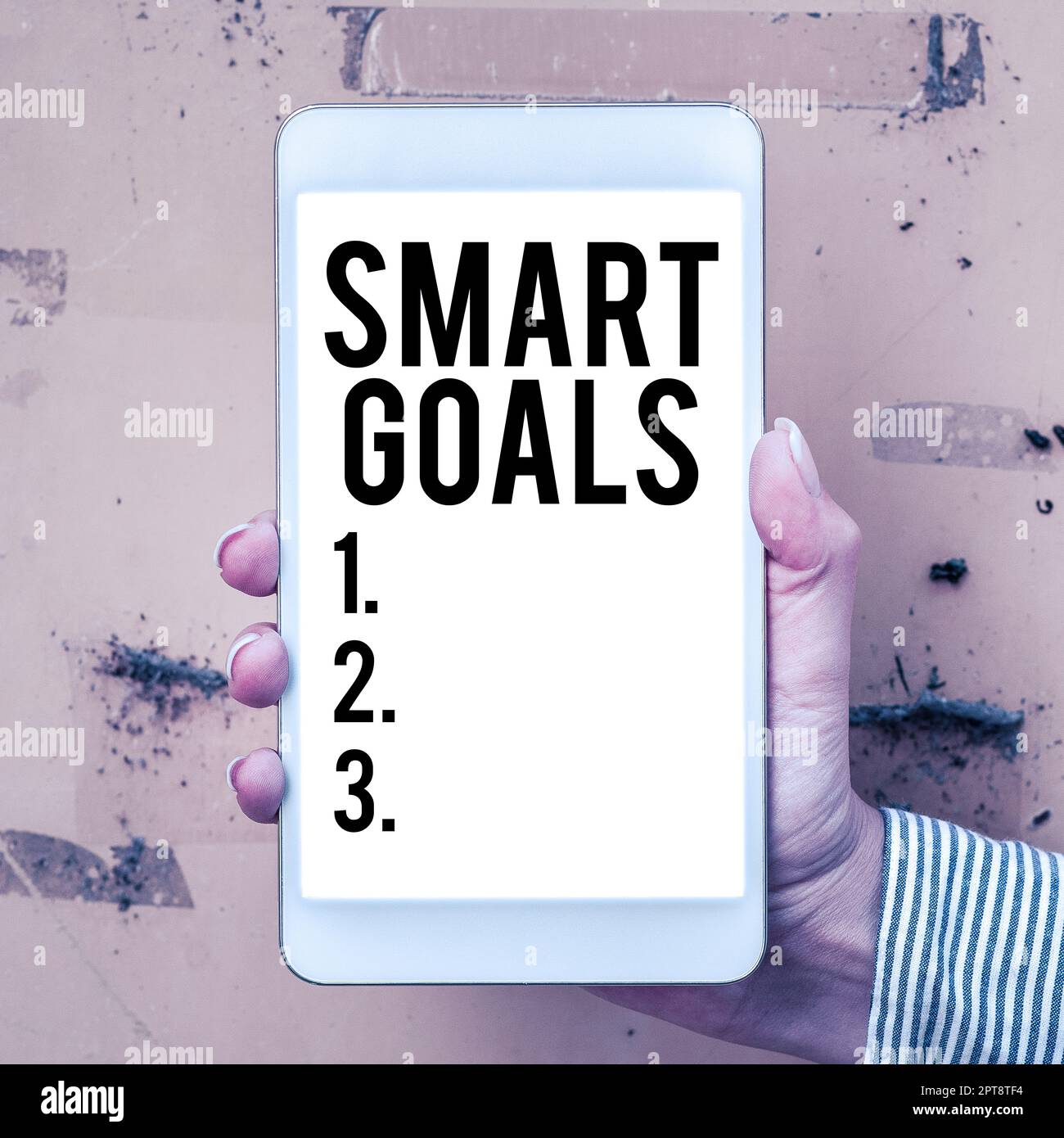 Hand writing sign Smart Goals, Word for mnemonic used as a basis for ...