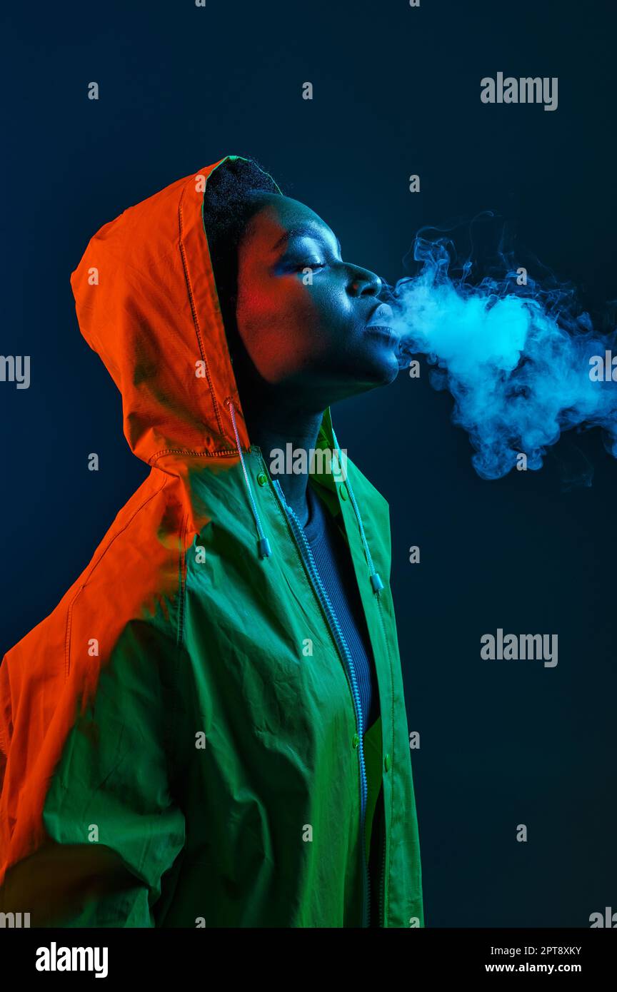 Girl Blowing Smoke Wallpaper