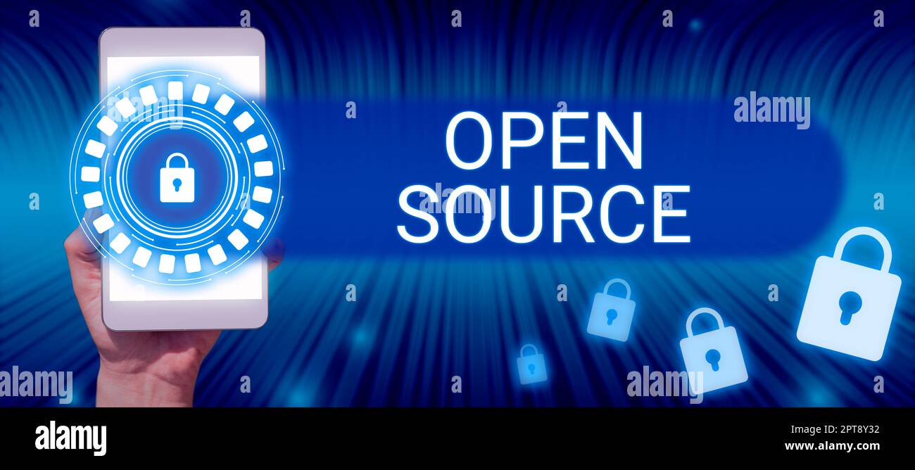 Inspiration showing sign Open Source, Conceptual photo contains the source code that can be ...