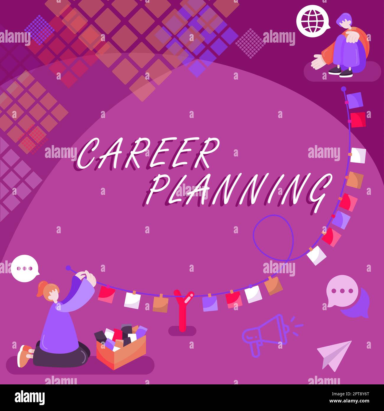 Sign displaying Career Planning, Word for stepwise planning of one s is ...