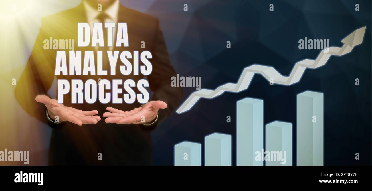 Text Sign Showing Data Analysis Process Word For Build A Dashboard And Analyze With Graphs And