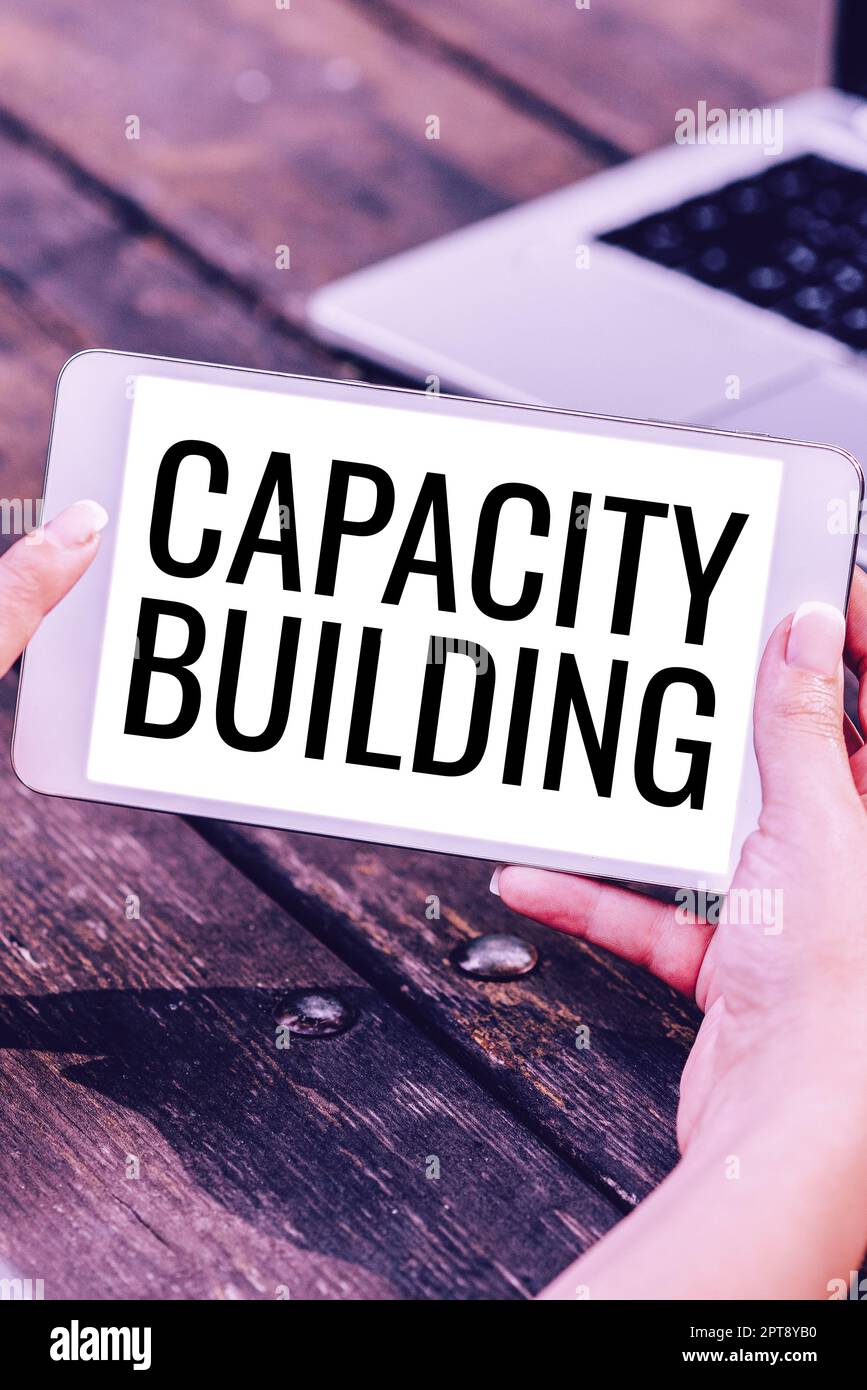 Inspiration showing sign Capacity Building, Word for process by which ...