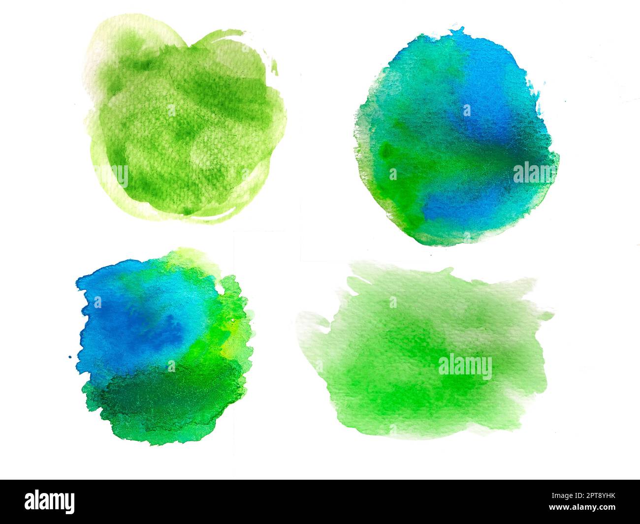 Abstract watercolor hand paint texture, isolated on white background ...