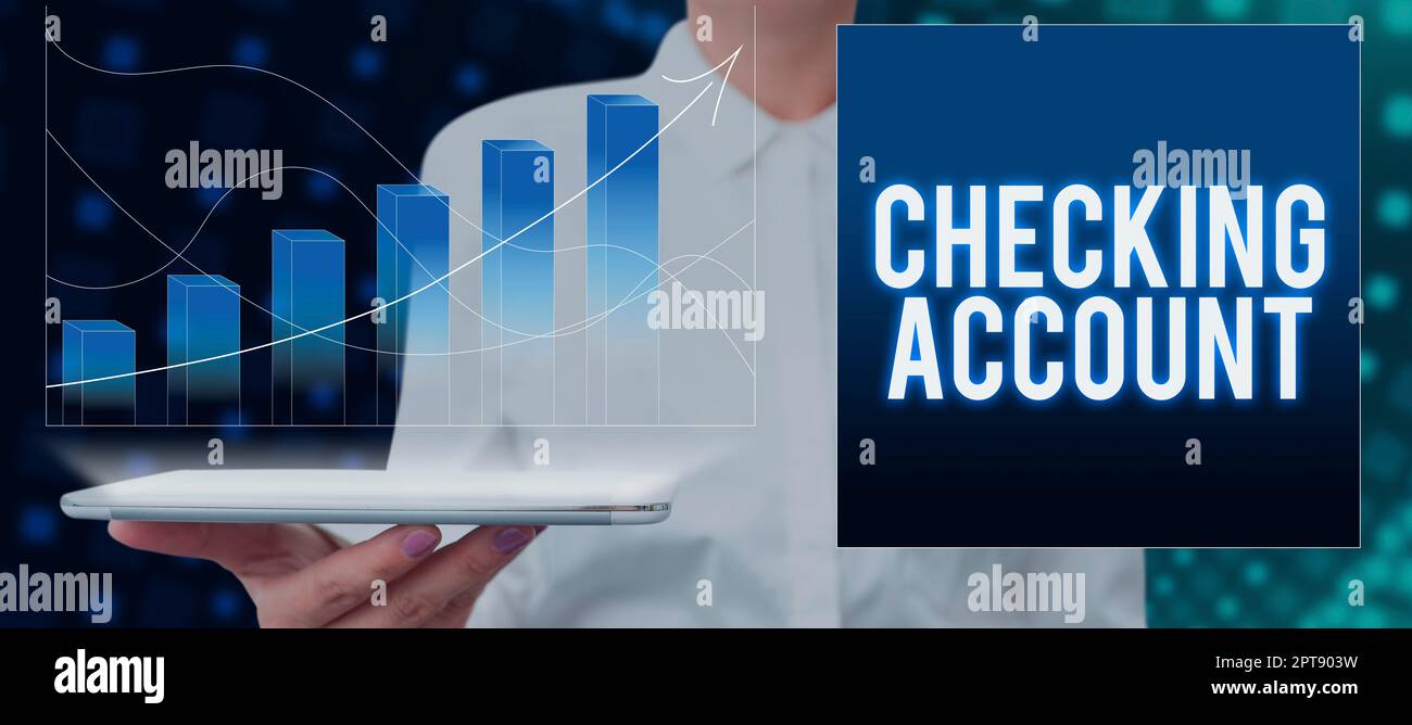 Handwriting text Checking Account, Concept meaning transactional bank ...