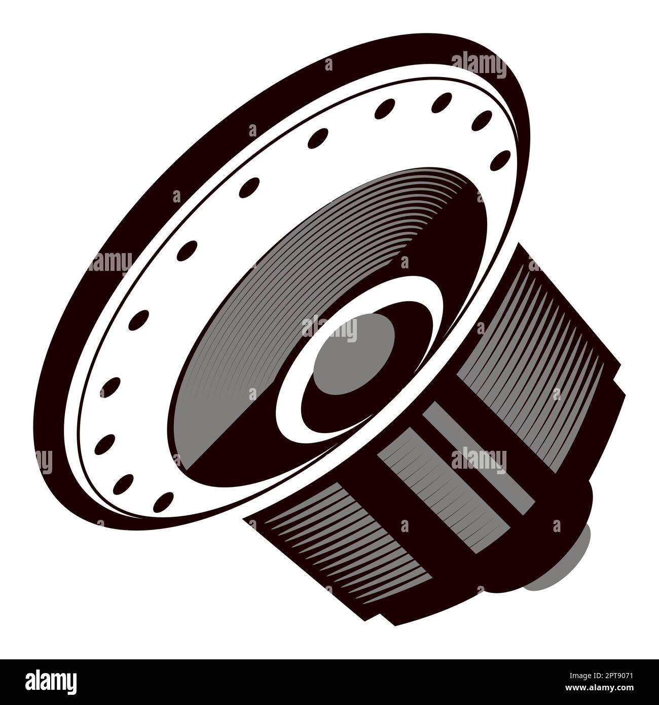 Musical Subwoofer Icon Isolated on White Background Stock Photo - Alamy