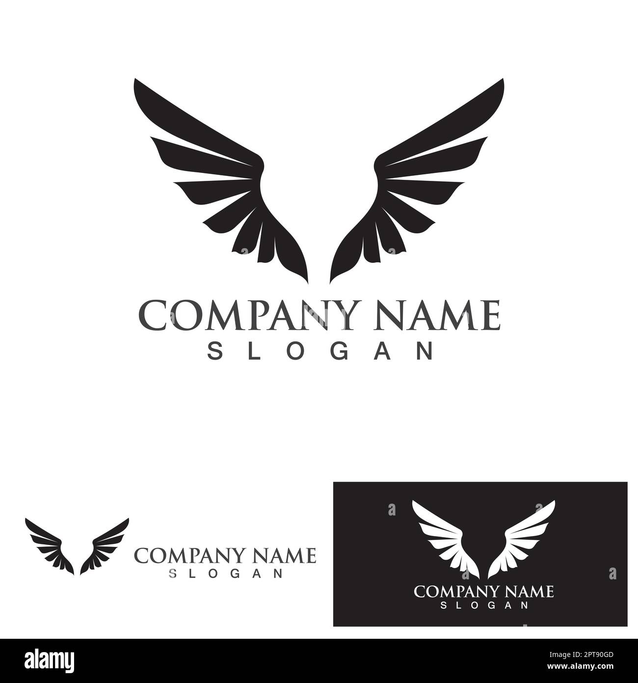 Logo wing Black and White Stock Photos & Images - Alamy