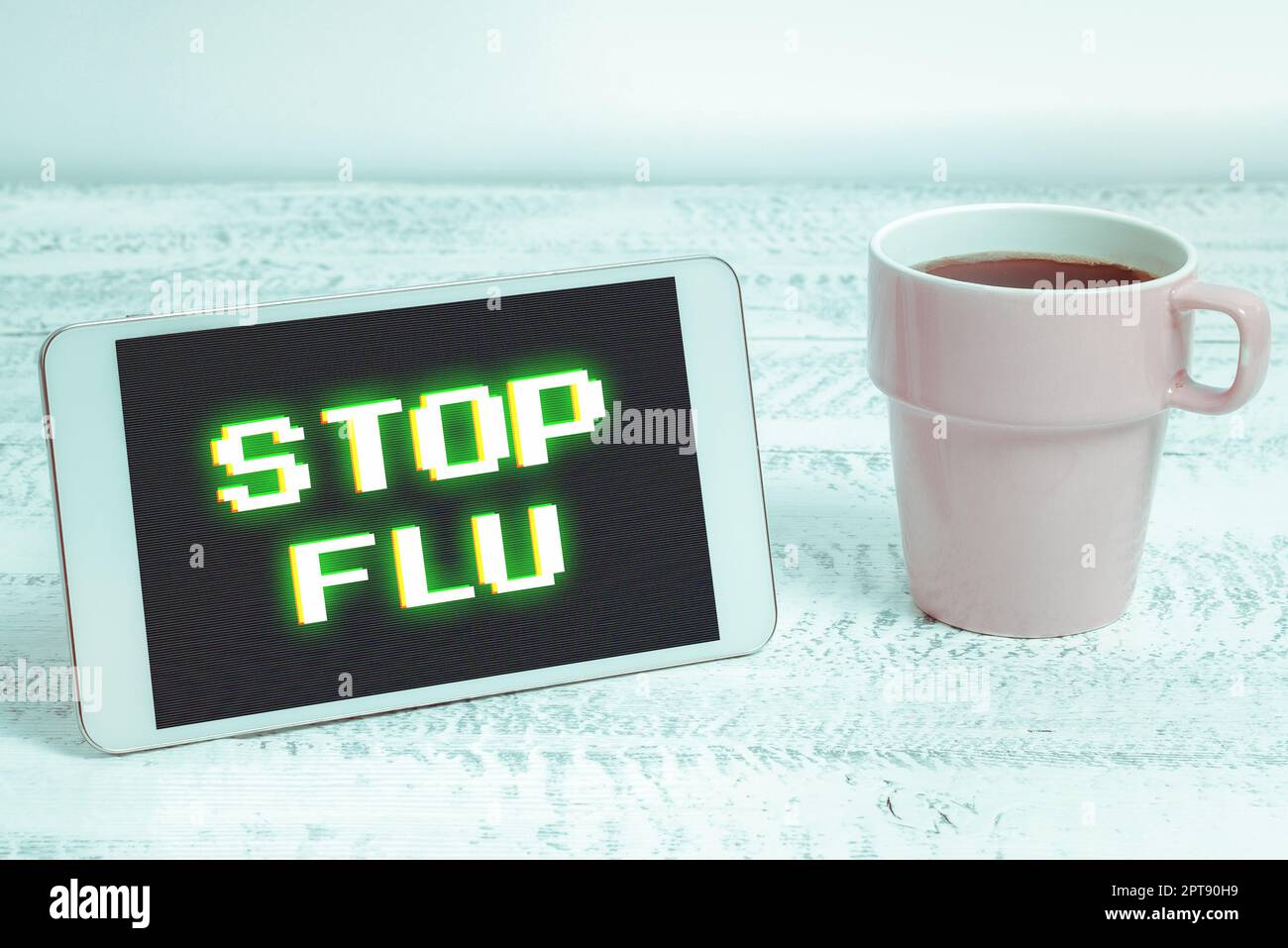 Inspiration showing sign Stop Flu, Business approach a process of ...