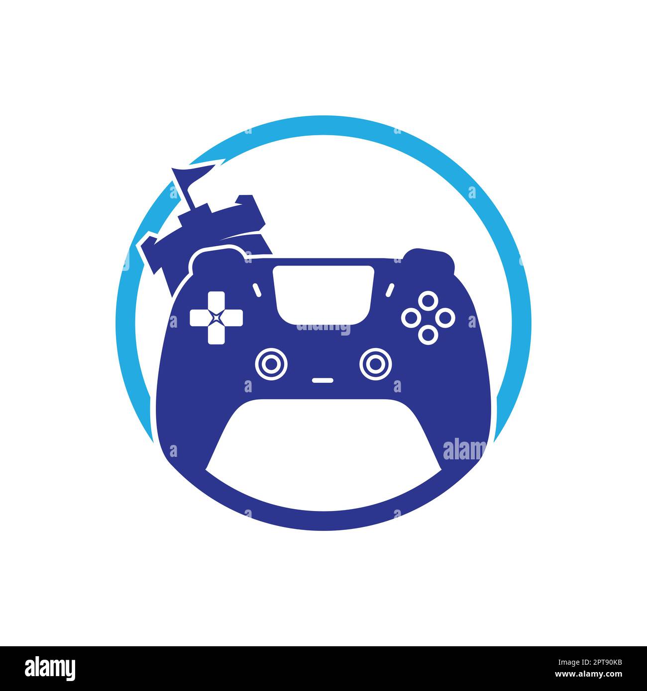 Game king vector logo design. Game console and fort icon vector design ...