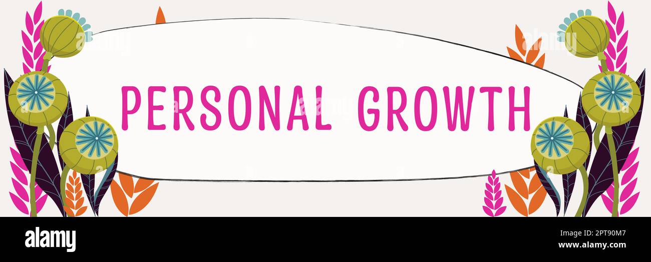 Hand writing sign Personal Growth, Business idea a longterm process ...
