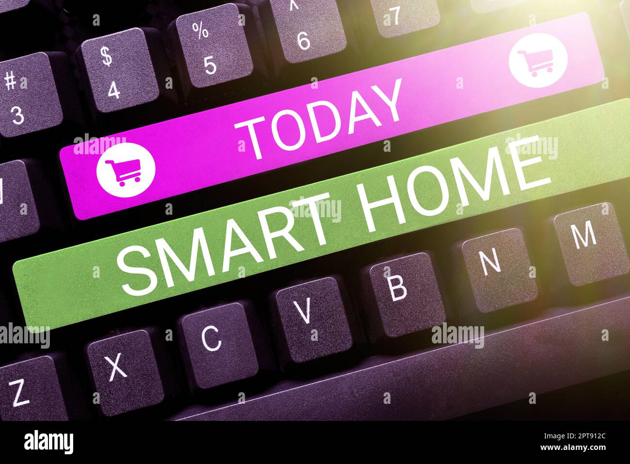 Text sign showing Smart Home, Concept meaning automation system control ...