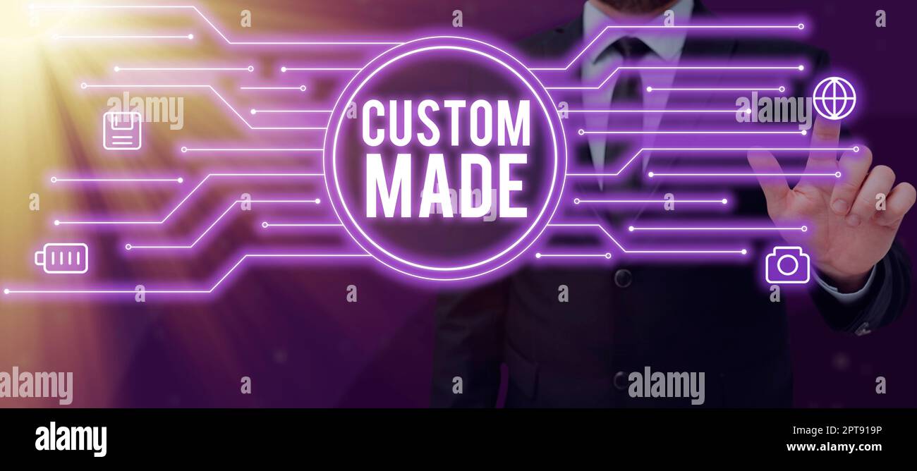 Inspiration showing sign Custom Made, Business showcase personalized ...