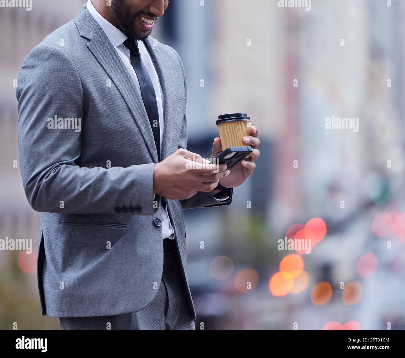 Getting deals done even during a coffee break. an unrecognisable ...