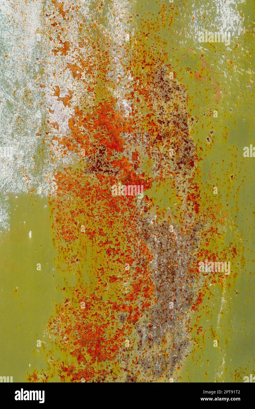 Vertical background of rusty metal. Steel plate with rust covered ...