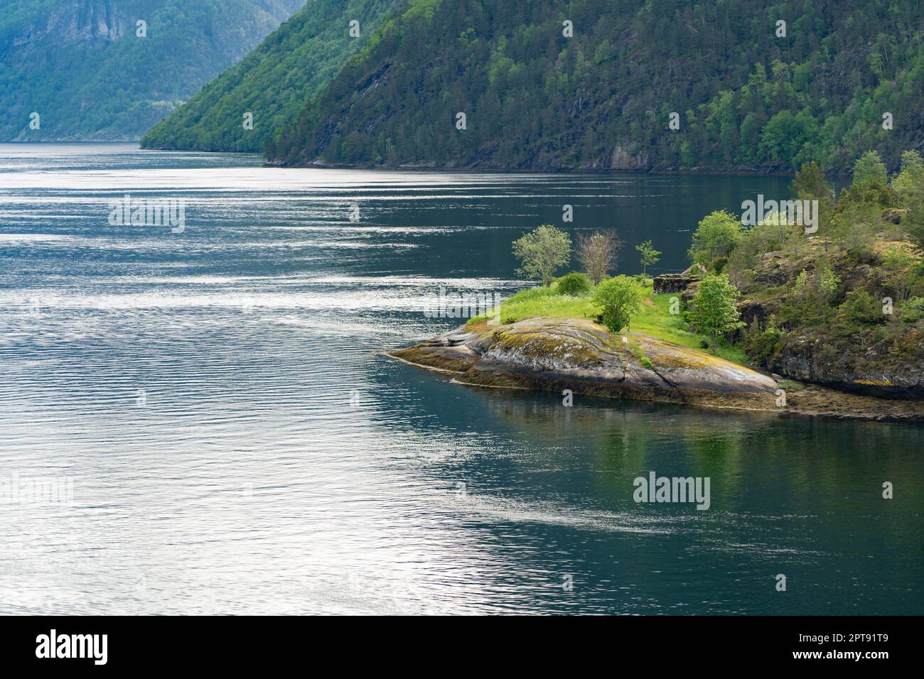 Beautiful fjord landscape at Hellesylt in Norway Stock Photo - Alamy