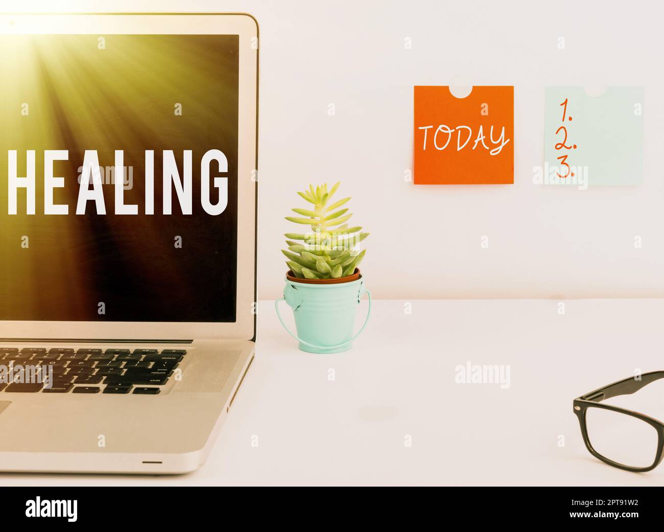 Sign displaying Healing, Business idea process of the restoration of ...