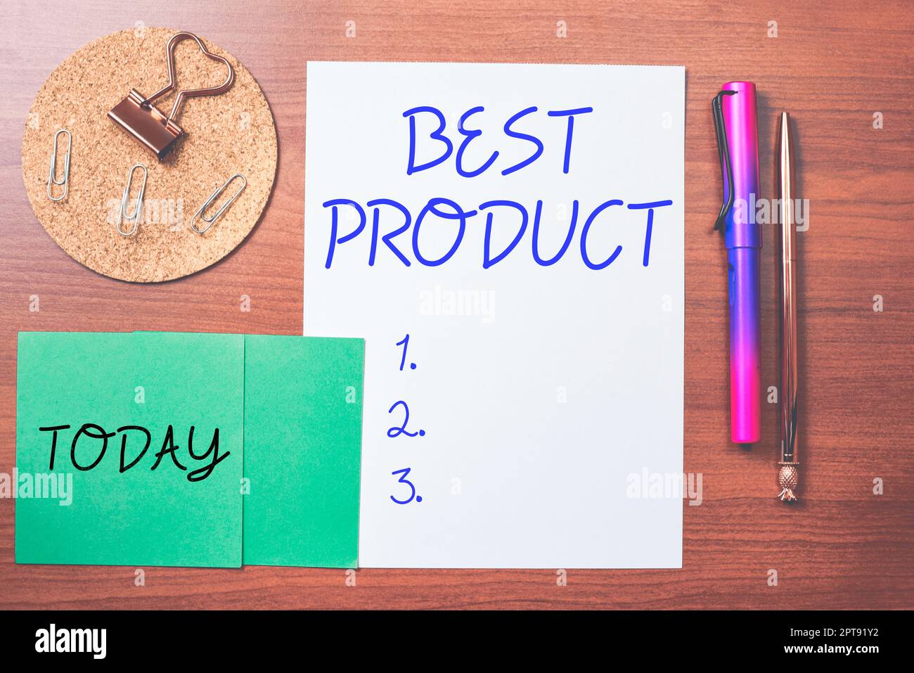 Conceptual display Best Product, Word Written on a certain good that is ...