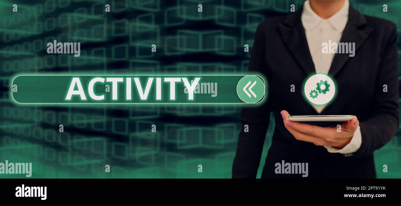 Hand writing sign Activity, Word Written on enterprise involving ...