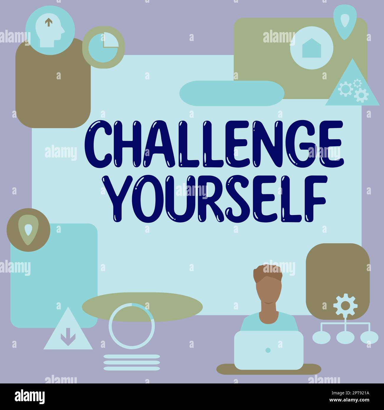 Text showing inspiration Challenge Yourself, Internet Concept Written ...