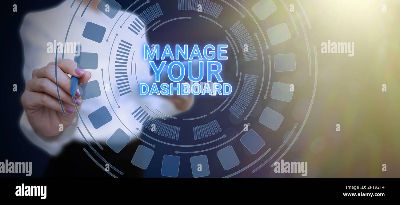 Conceptual display Manage Your Dashboard, Business idea web landing ...