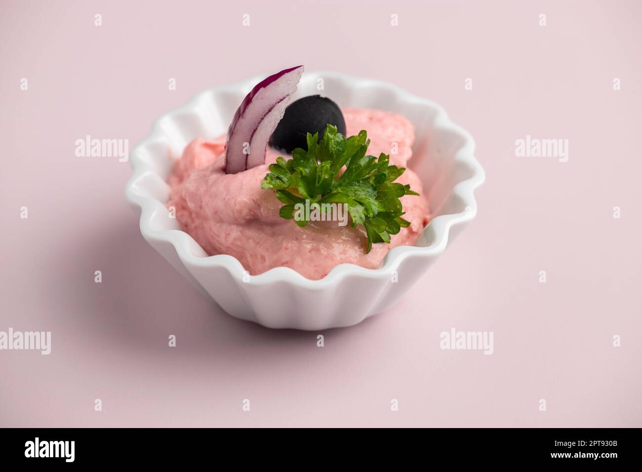 greek taramas spread on pink Stock Photo - Alamy