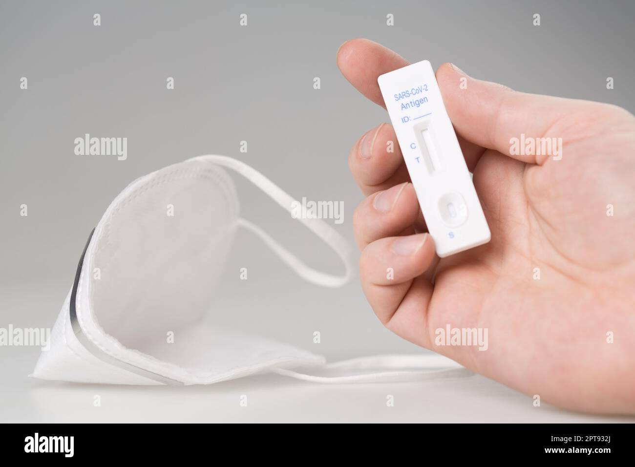 Covid rapid antigen nasal test. Self test at home or at corona test ...