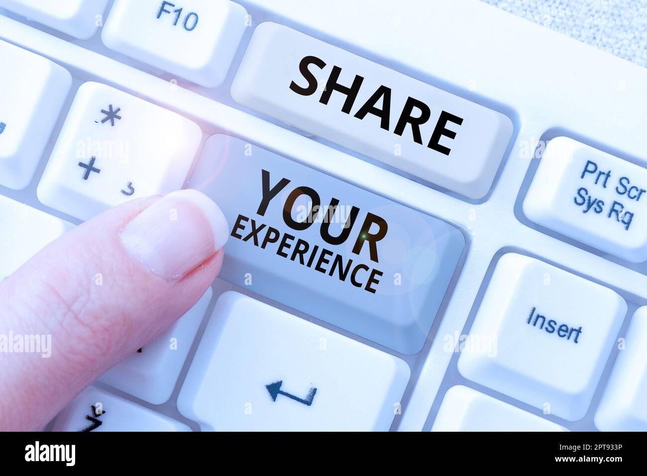 Text caption presenting Share Your Experience, Conceptual photo tell us ...